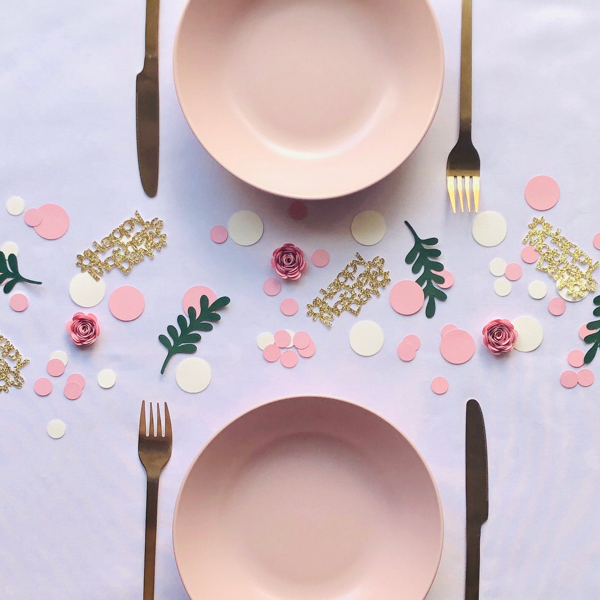 Gold Glitter Teapot Flower Confetti Table Scatters – Handcrafted by Bel