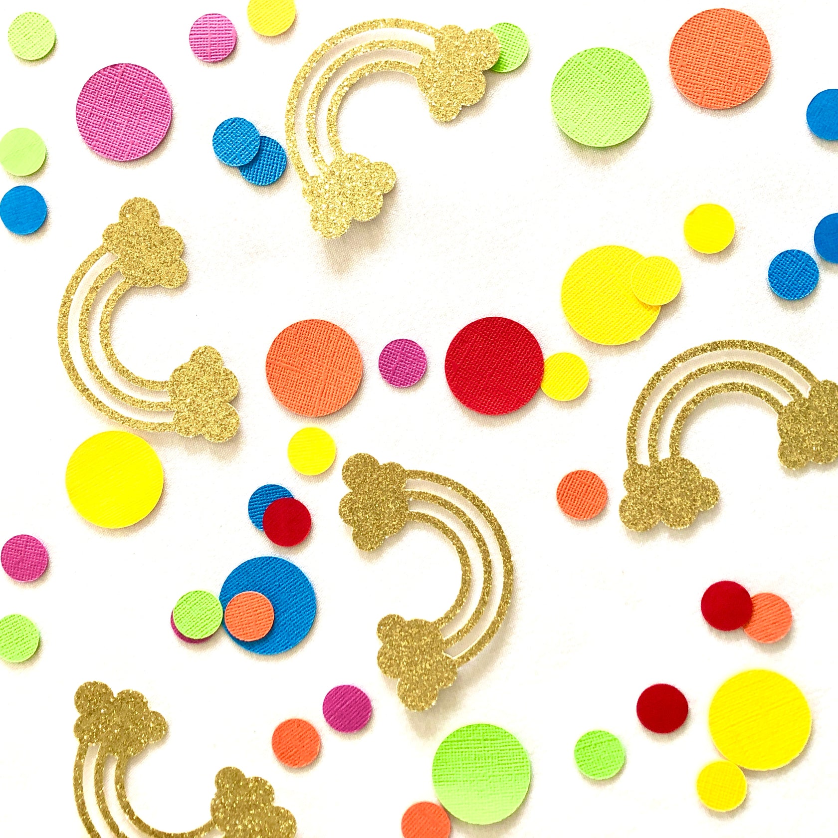 Rainbow Confetti, Table Scatters, Table Sprinkle – Handcrafted by Bel